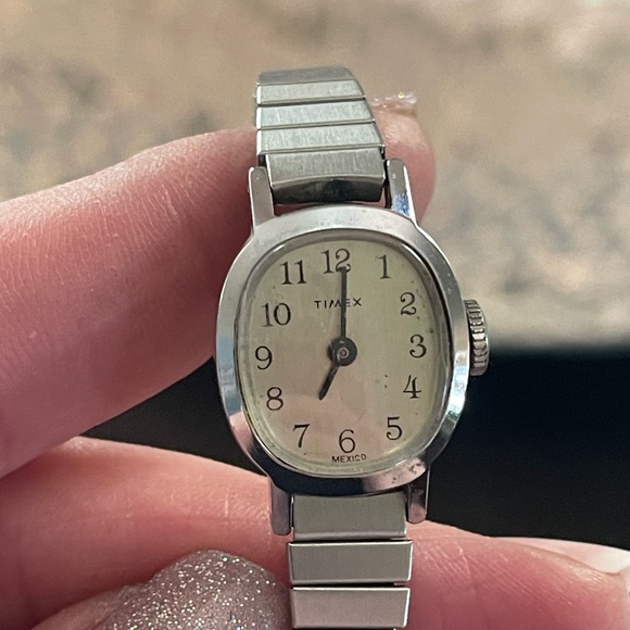 Timex | Jewelry | Vintage Timex Watch Stainless Steel Oval Face | Poshmark